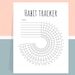 Circular Habit Tracker, Round Monthly Habit Log, Printable Self ...