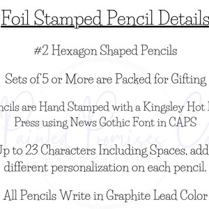 Personalized Pencil, Color Stamped, Mix & Match , Hex Shape #2, Custom ...