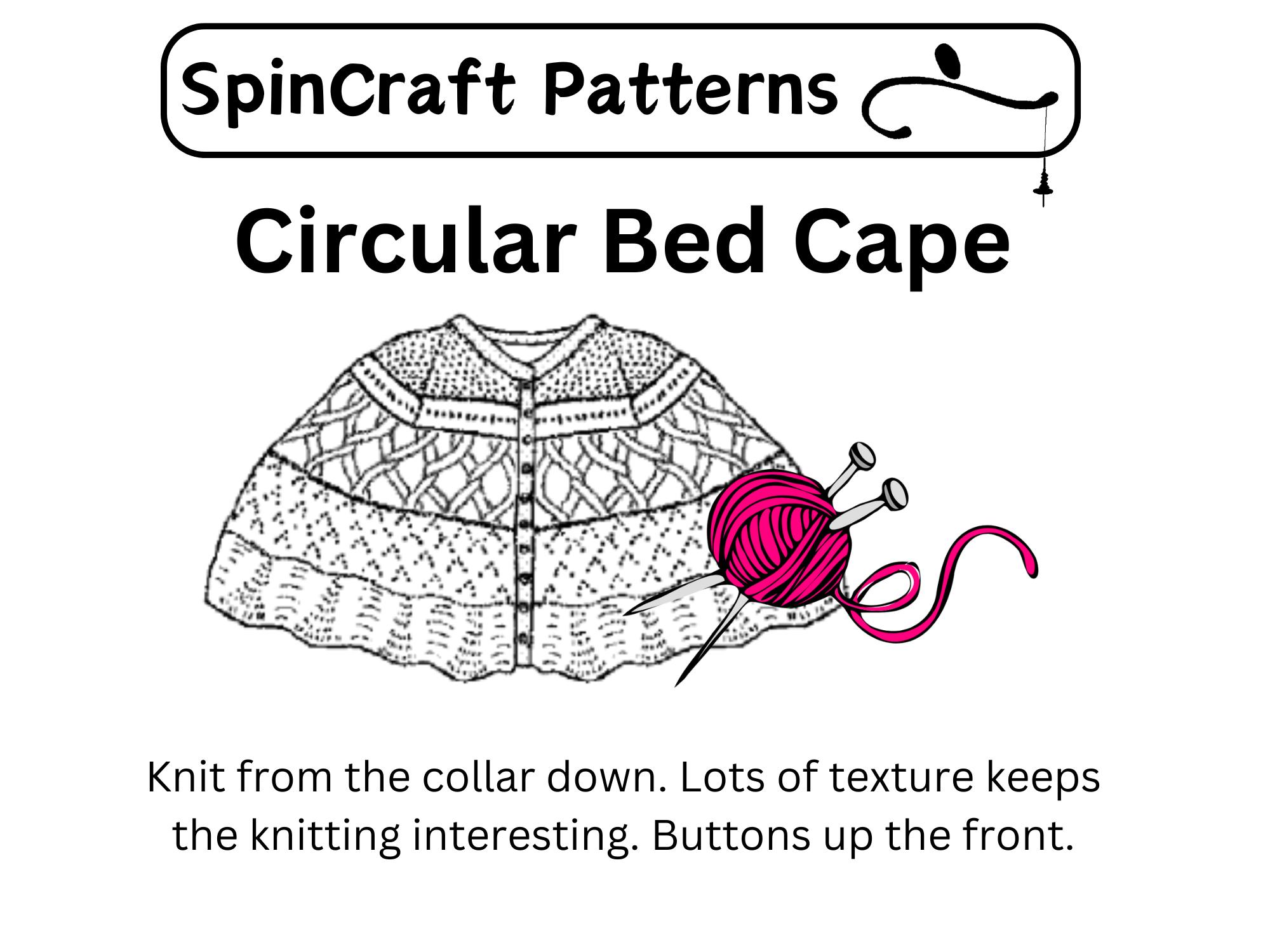 Circular Bed Cape Knitting Pattern - Etsy