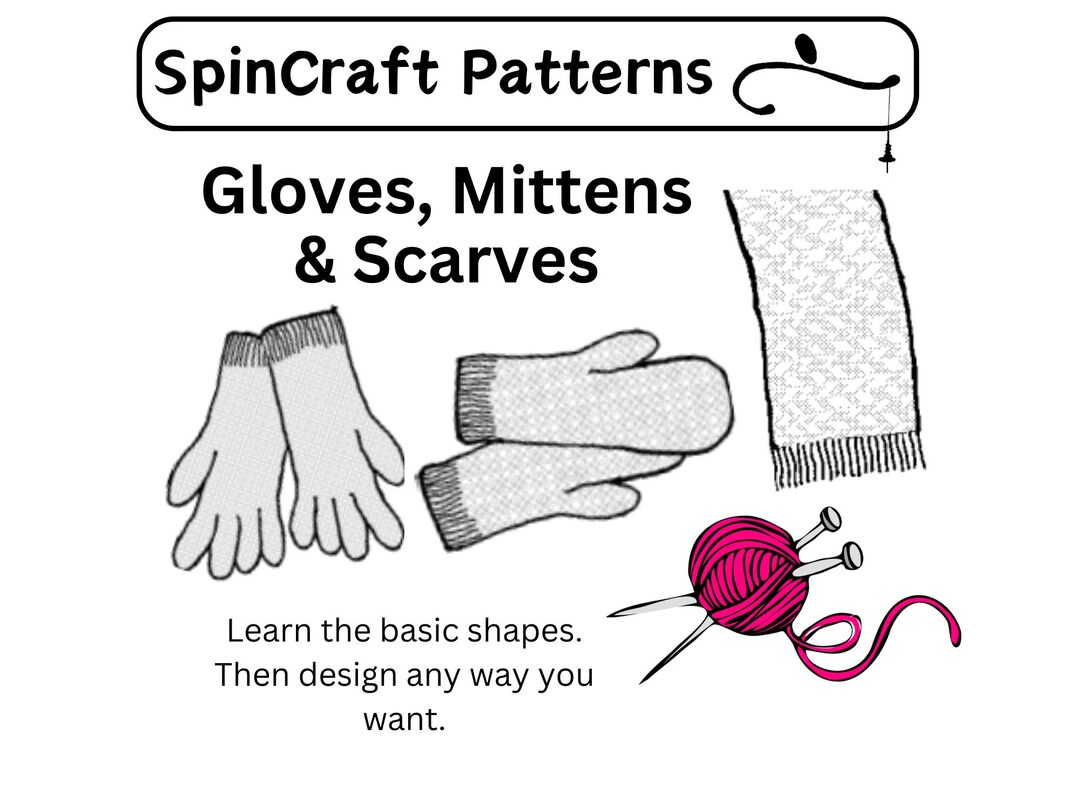 Gloves Mittens Scarves Knitting Pattern - Etsy