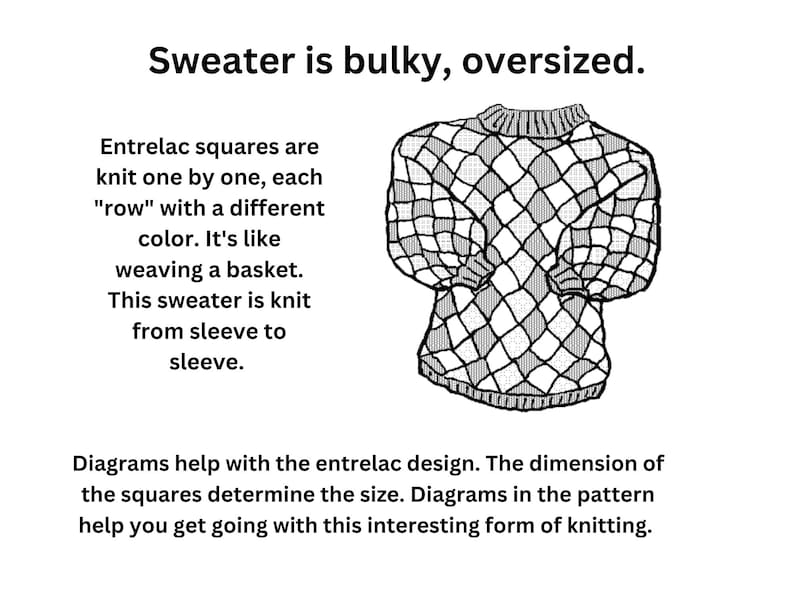 Entrelac Sweater & Hat Knitting Pattern for Handspun Yarn - Etsy