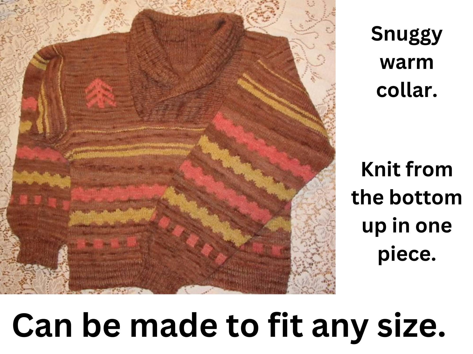 Shawl Collar Sweater Knitting Pattern - Etsy