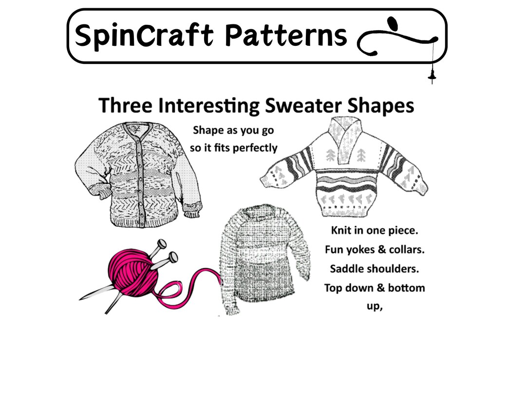 Sweater Shapes Handspun Knitting Patterns - Etsy
