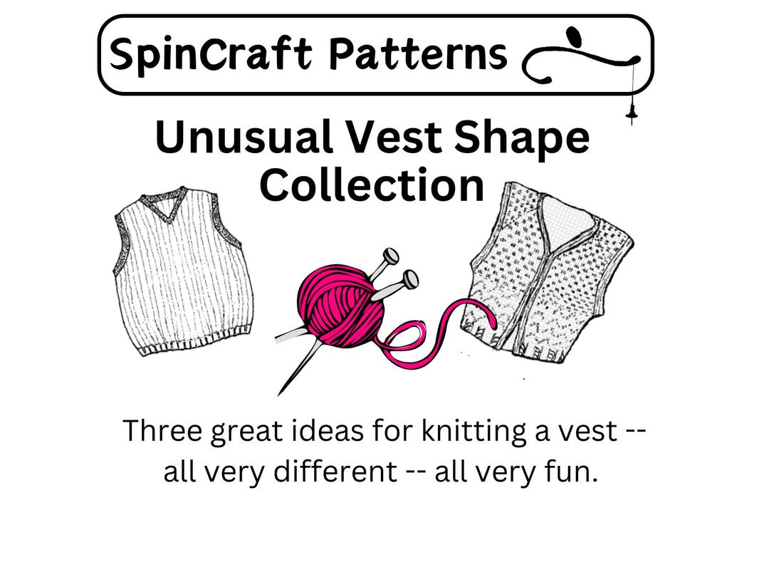 Vests Knitting Patterns: Unusual Shapes - Etsy