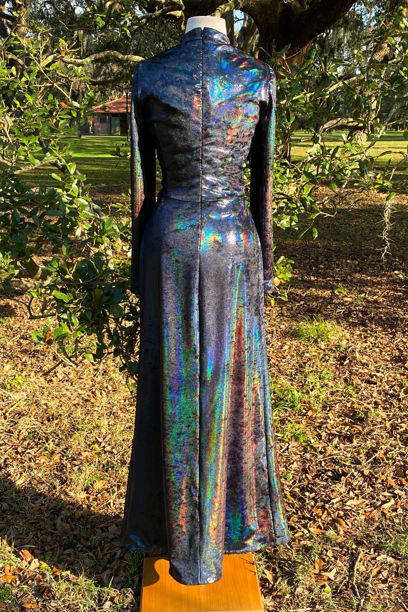 Brontë Dress in Oil Slick Iridescent Velvet Knit - Etsy