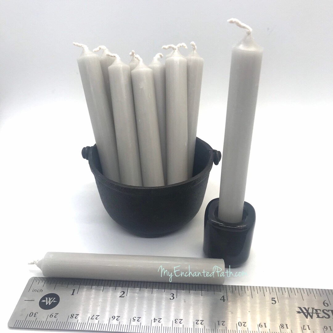 Chime Candles 4 Inch Candle Spell Candles Ritual Candle Grey Candle - Etsy