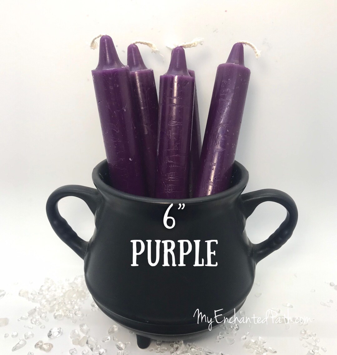Purple Ritual Spell Candles, 6 Inches by 3/4 Inch, Larger Than Chime ...