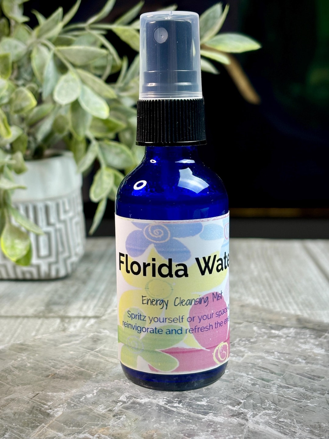 Handcrafted Florida Water Spray, Energy Cleansing Mist, 2 Ounce Cobalt ...
