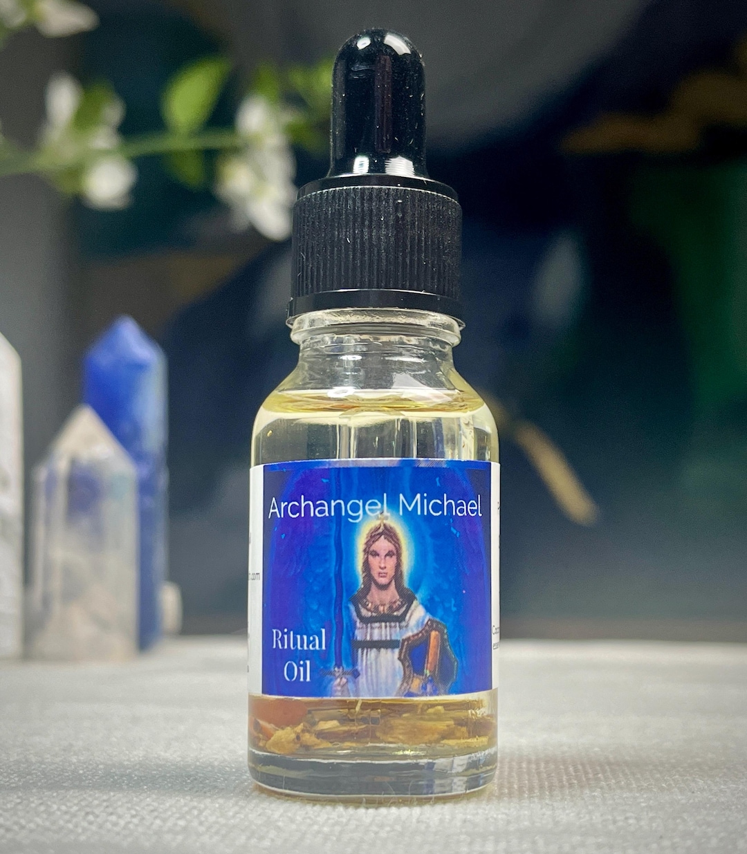 Archangel Michael Oil: Protection Ritual Oil With Herbs & Crystals - Etsy