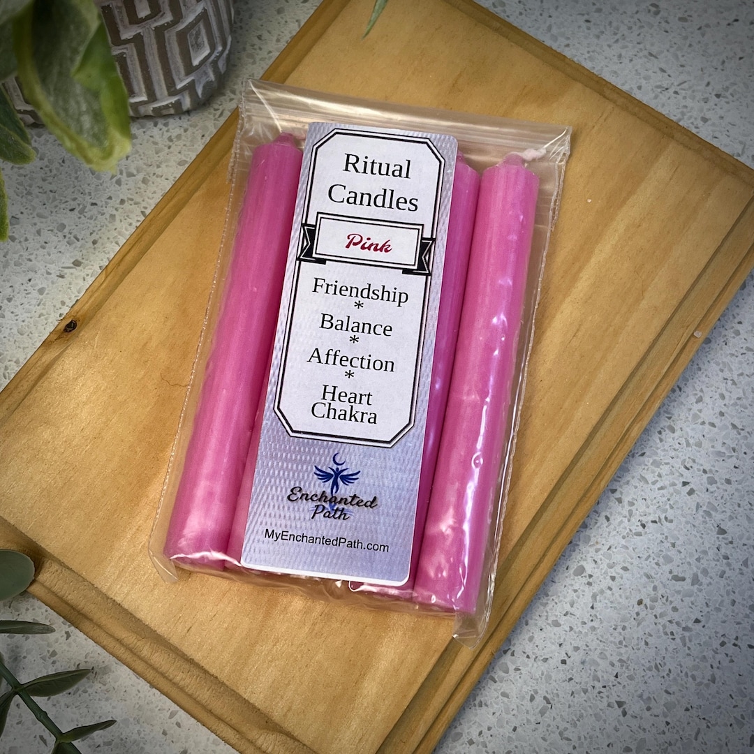 Classic 4 Inch Pink Ritual Chime Candles, Pack of 5 - Etsy