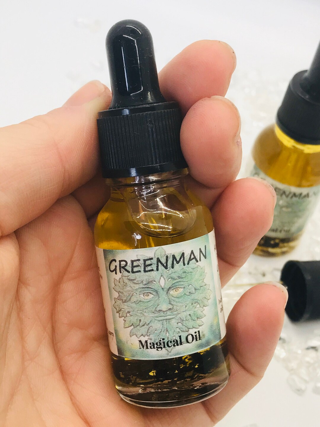 Greenman Magical Oil: Patchouli Vetivert Scented, Fertility Blend - Etsy