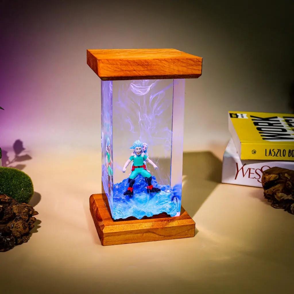 Custom My He.ro Aca.demia Night Light, Anime Resin Diorama Lamp, Anime ...