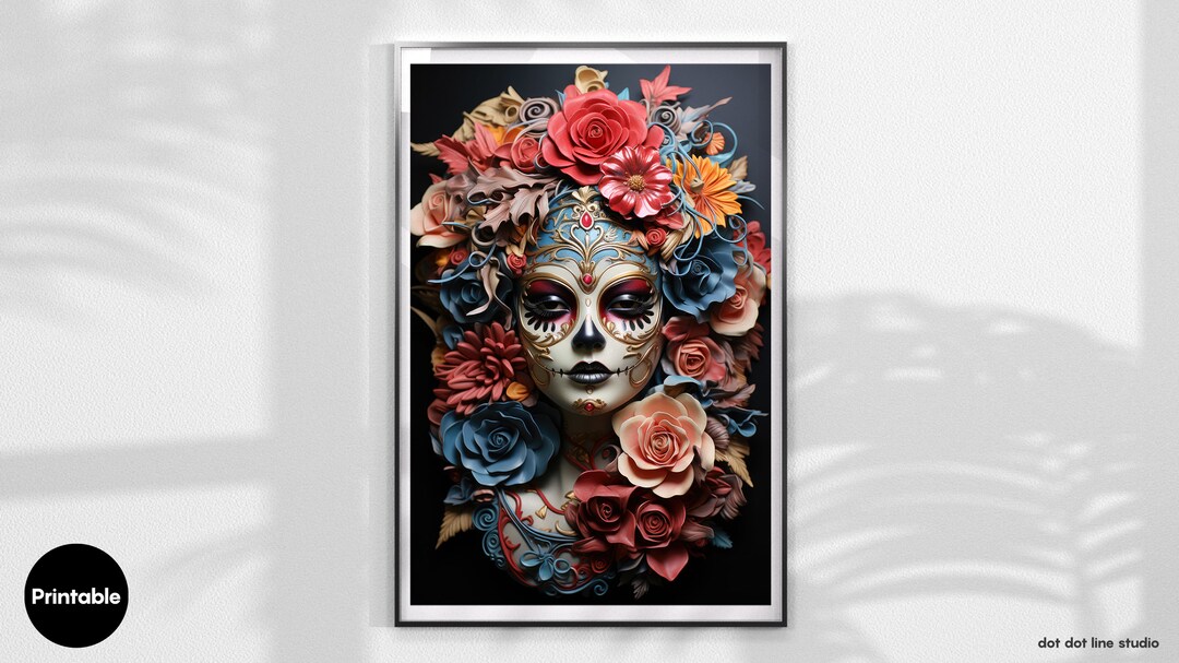 Mexican Catrina Printable Poster, Skull Poster, Mexican Decor Dia De ...