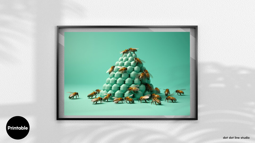 Honeycomb Printable Poster, Bee Printable Poster, Honeycomb Wall Art ...