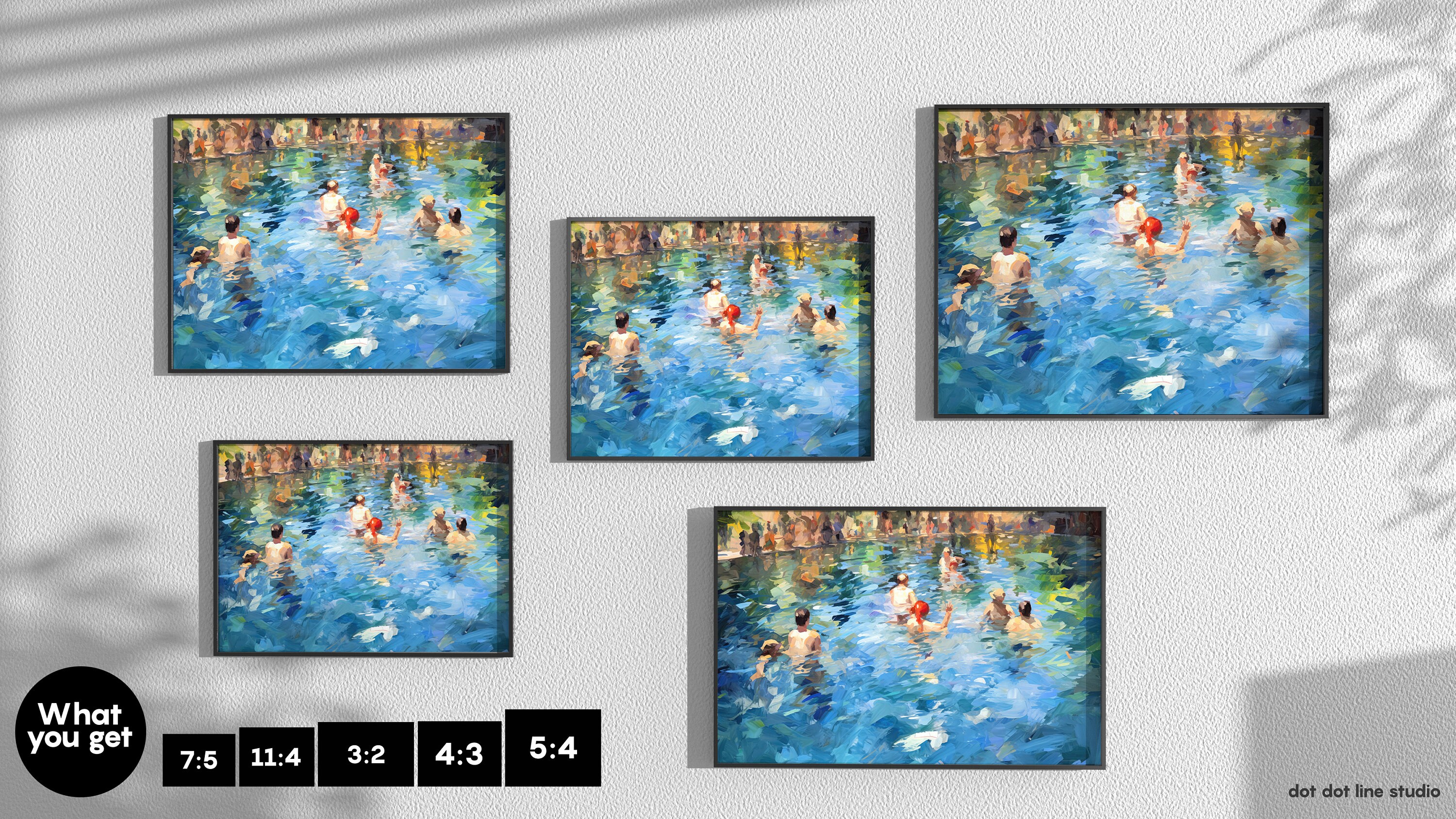 Pool Life Impressionism Printable Poster, Impressionism Landscape ...