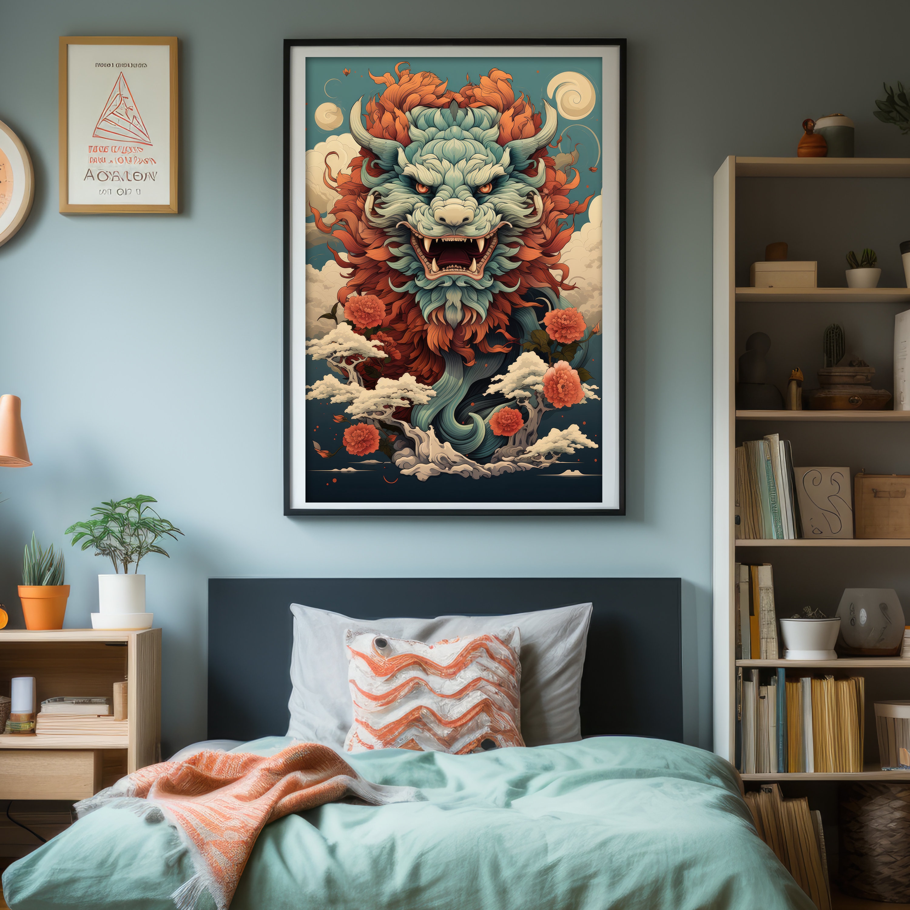 Chinese Dragon Printable Poster Chinese Wall Art Japanese - Etsy