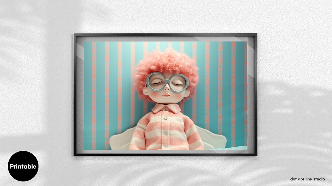 Cute Girl Doll Printable Poster, Nursery Decor, Girls Print, Girls Room ...