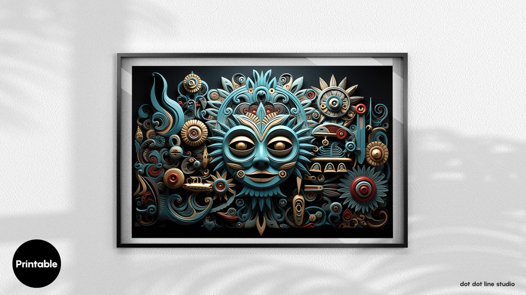 Mexican Mayan Printable Poster, Mayan Poster, Mexican Decor Dia De ...