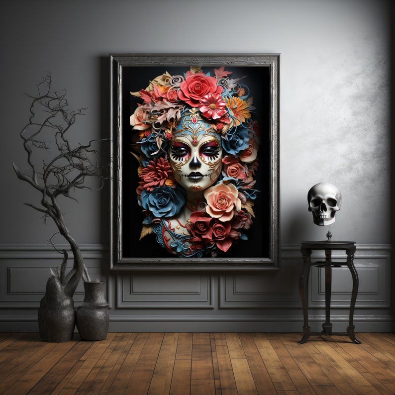 Mexican Catrina Printable Poster, Skull Poster, Mexican Decor Dia De ...