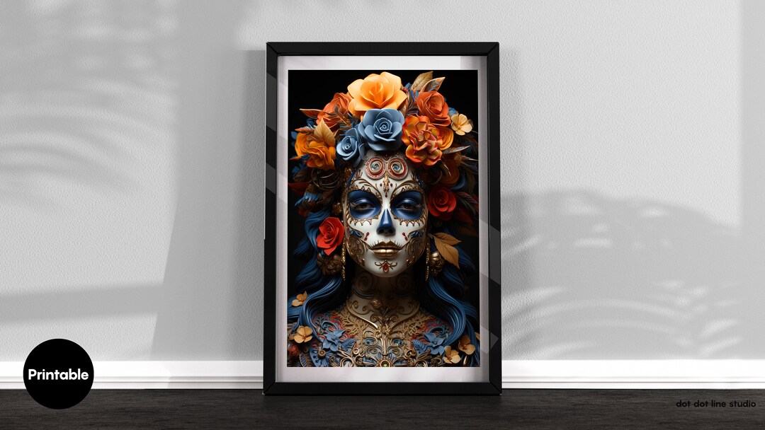 Mexican Catrina Printable Poster, Skull Poster, Mexican Decor Dia De ...
