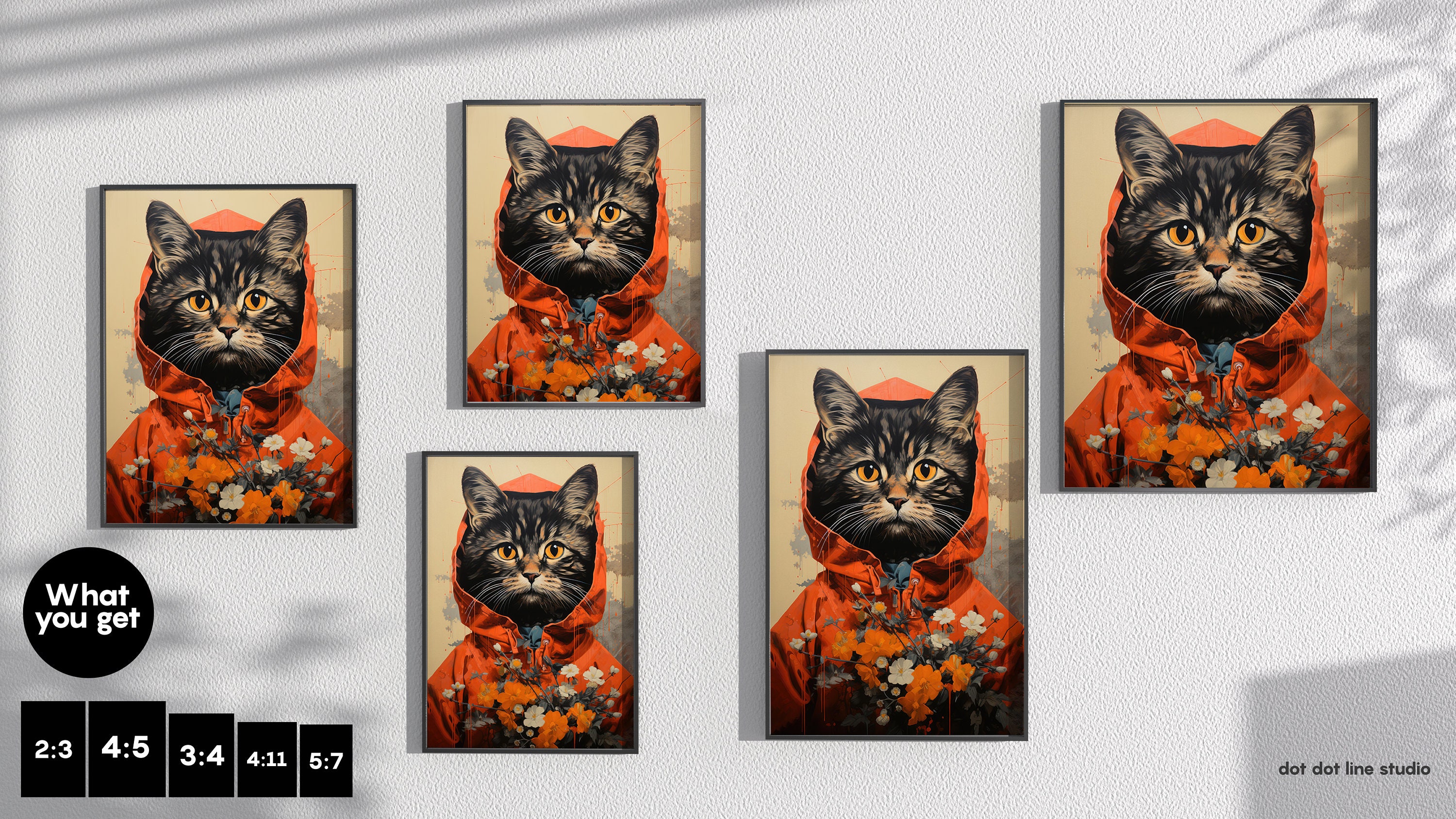 Printable Cat in Raincoat Poster Instant Download Cat Poster - Etsy