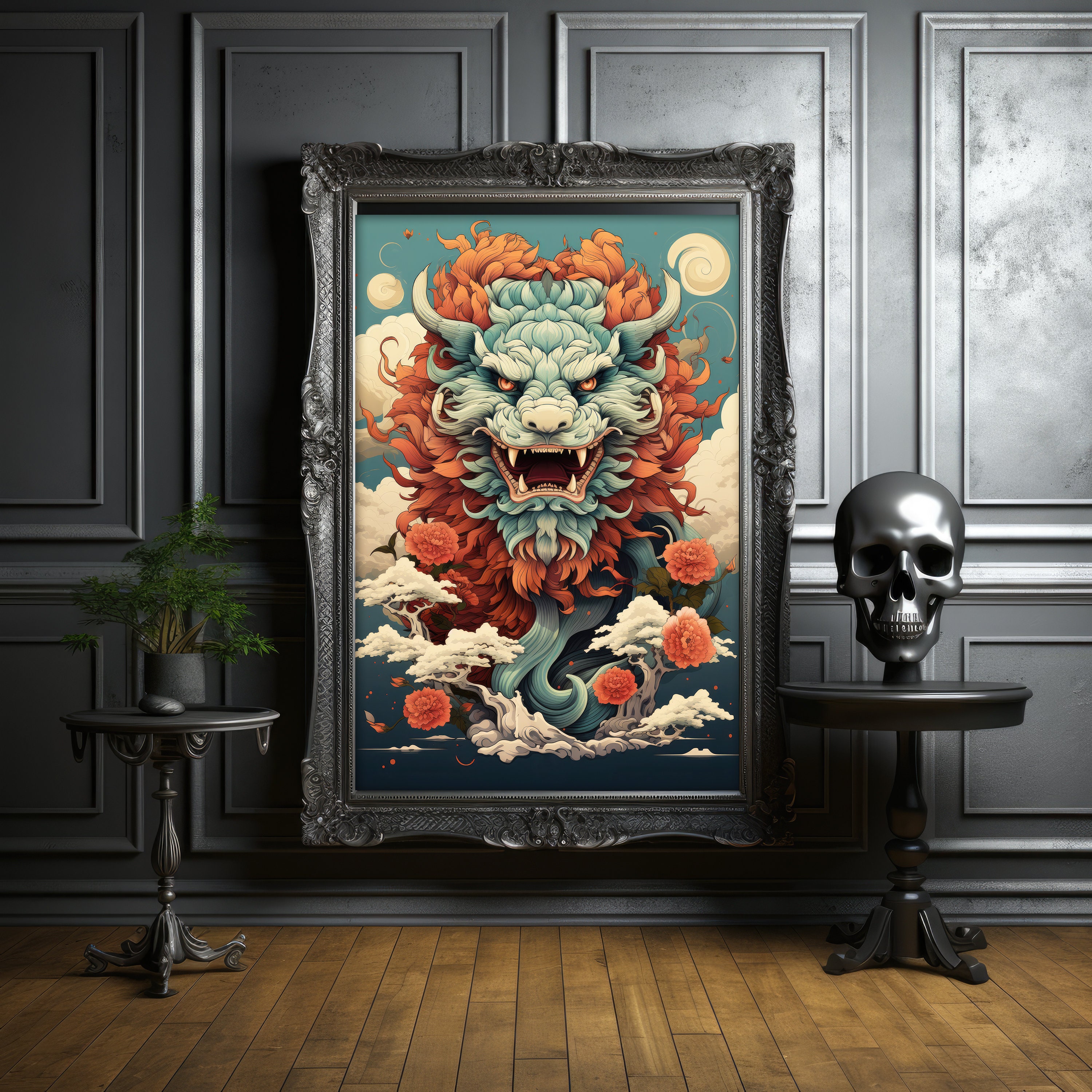 Chinese Dragon Printable Poster Chinese Wall Art Japanese - Etsy