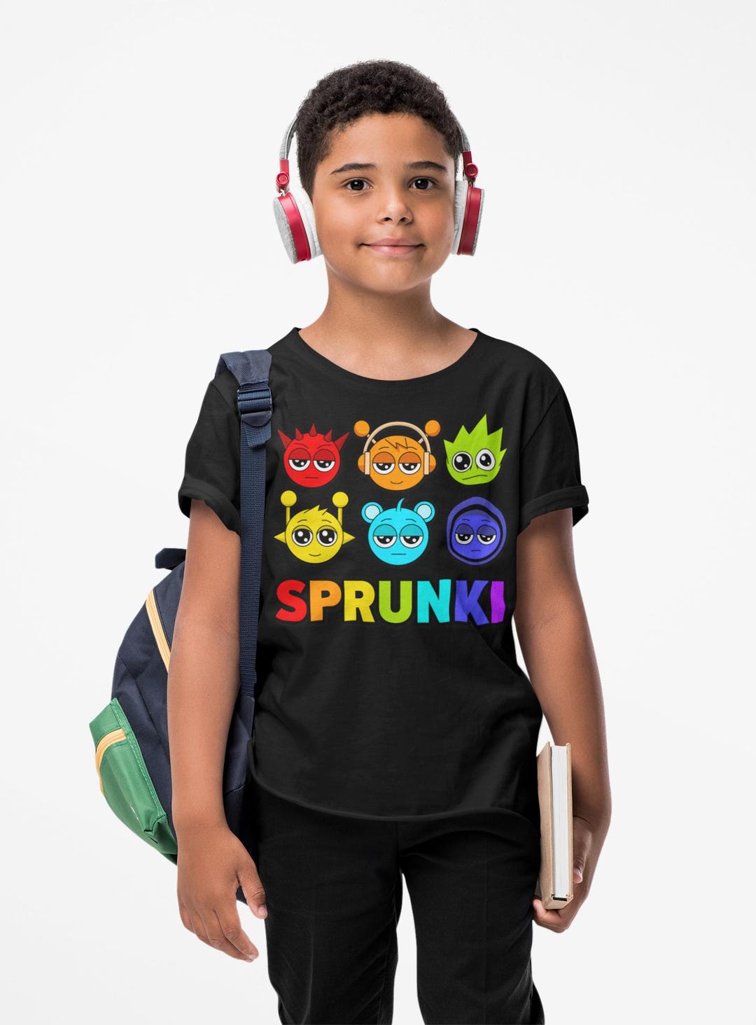 Sprunki Kids Tshirt, Children's Graphic Tee, Fun Youth Top, Colorful ...