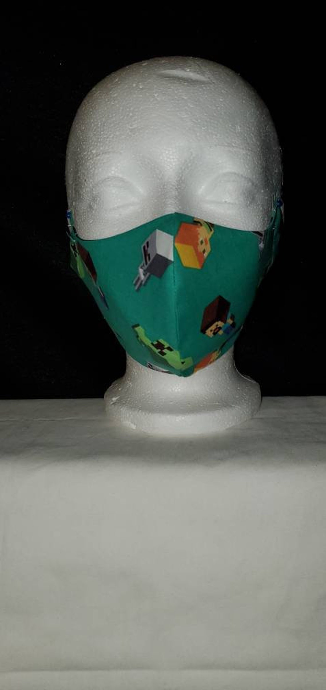 Youth Minecraft Fabric Mask Set of 3 with Filter Pockets | Etsy