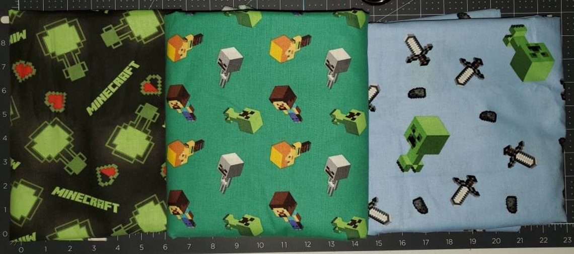 Youth Minecraft Fabric Mask Set of 3 with Filter Pockets | Etsy