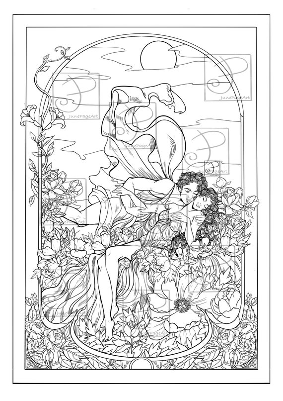 Art Nouveau Coloring Pages To Print