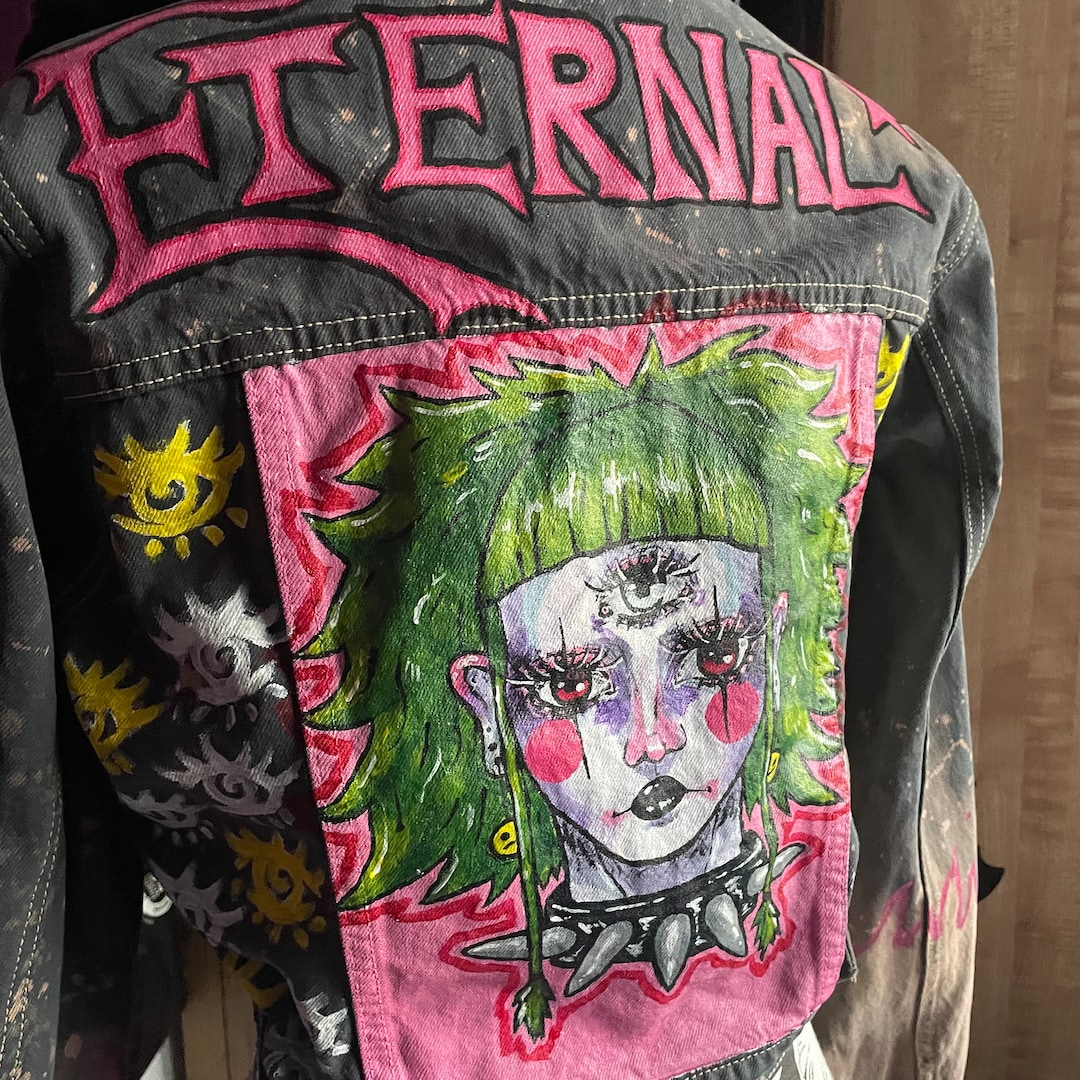 Eternal Hand-painted Custom Denim Jacket - Etsy