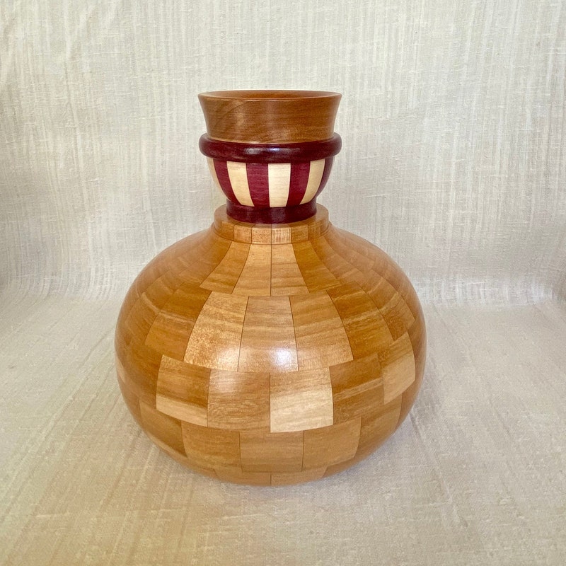 Segmented Wood Turned Vase - Etsy