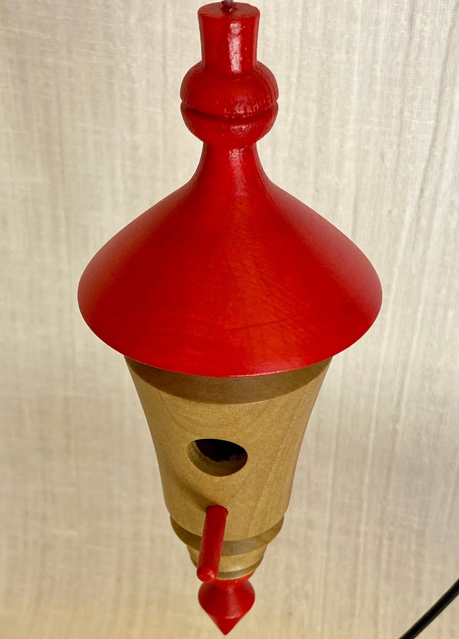 Miniature Ornamental Turned Wood Birdhouse With Stand - Etsy