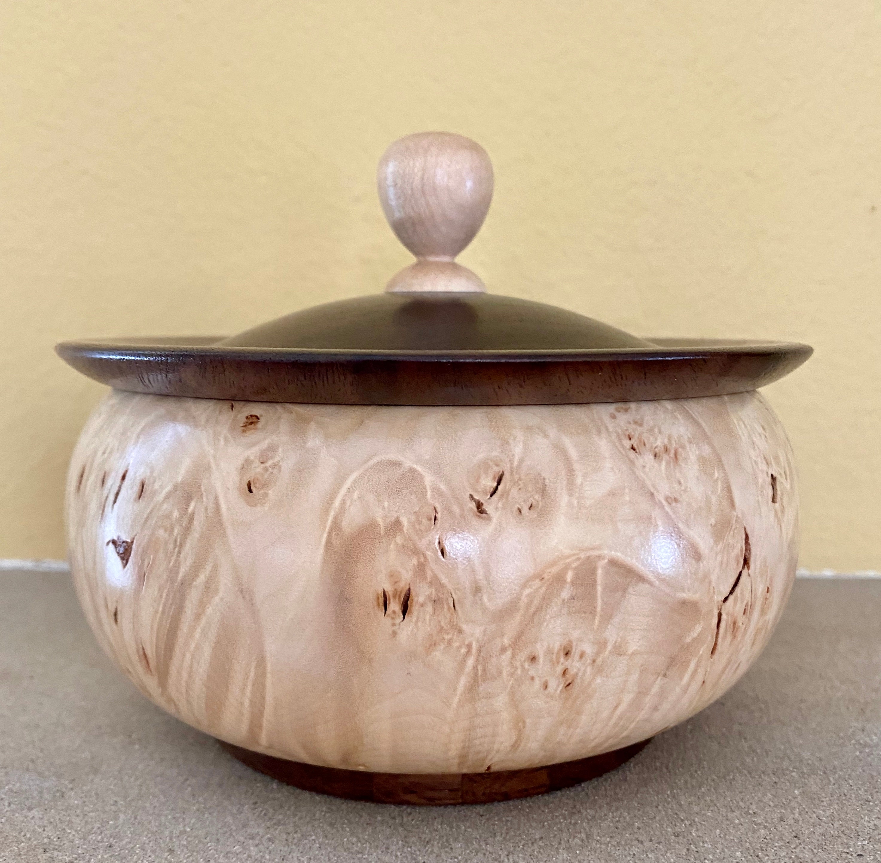 Turned Wood Lidded Ring / Keepsake Box - Etsy