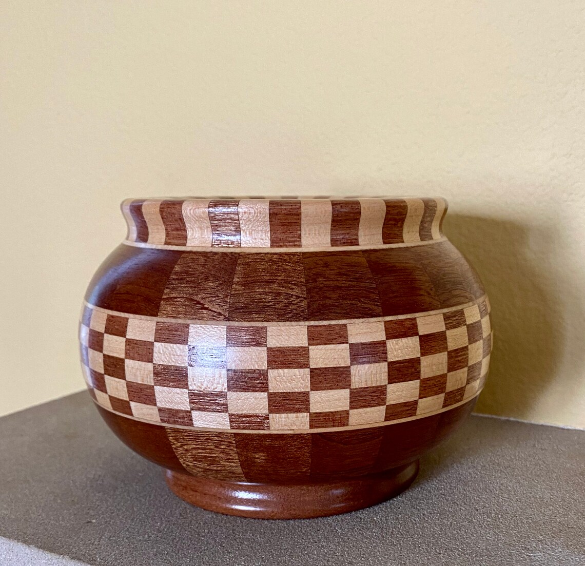 Turned Segmented Checkerboard Bowl / Hollowform - Etsy