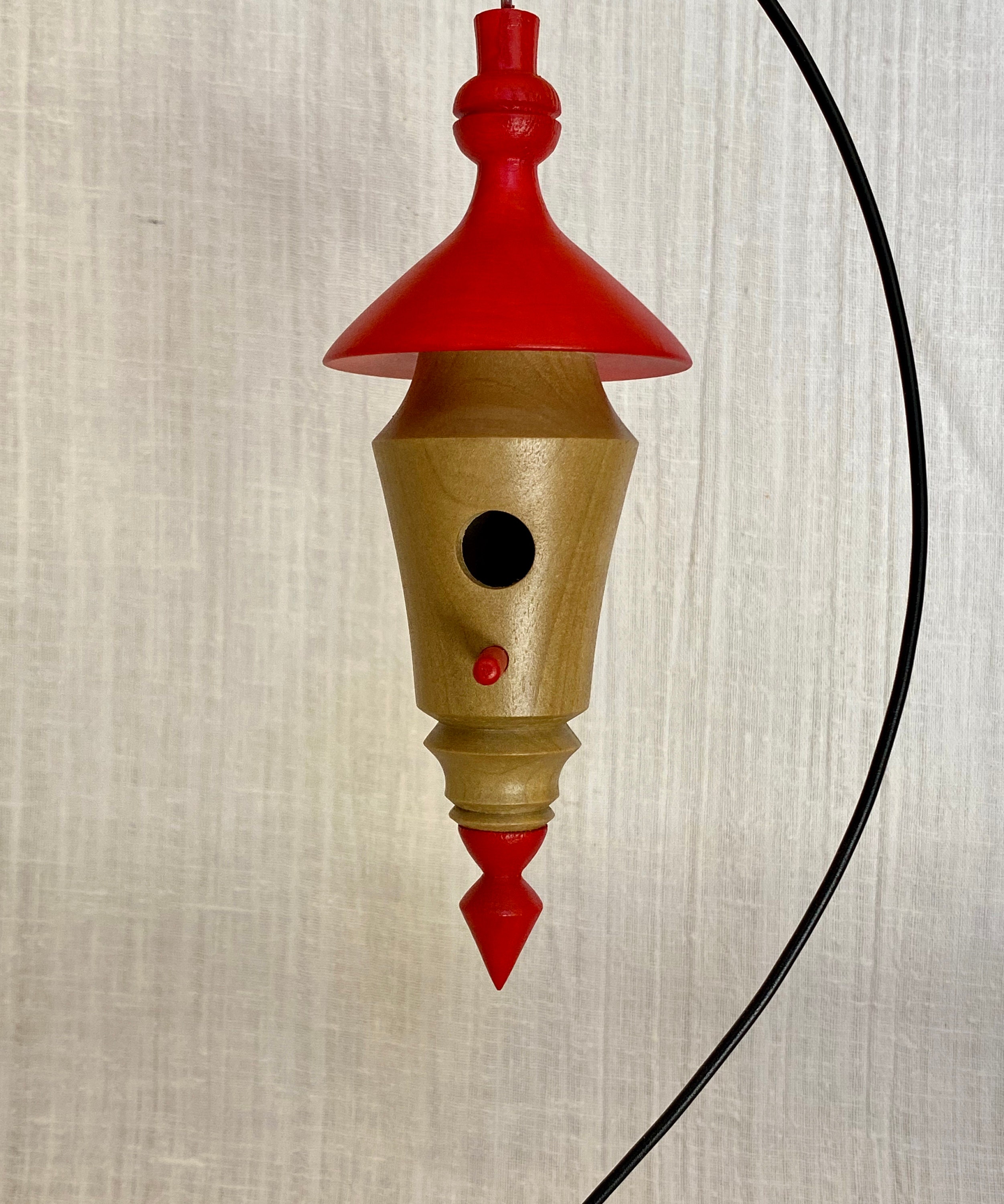 Miniature Ornamental Turned Wood Birdhouse With Stand - Etsy
