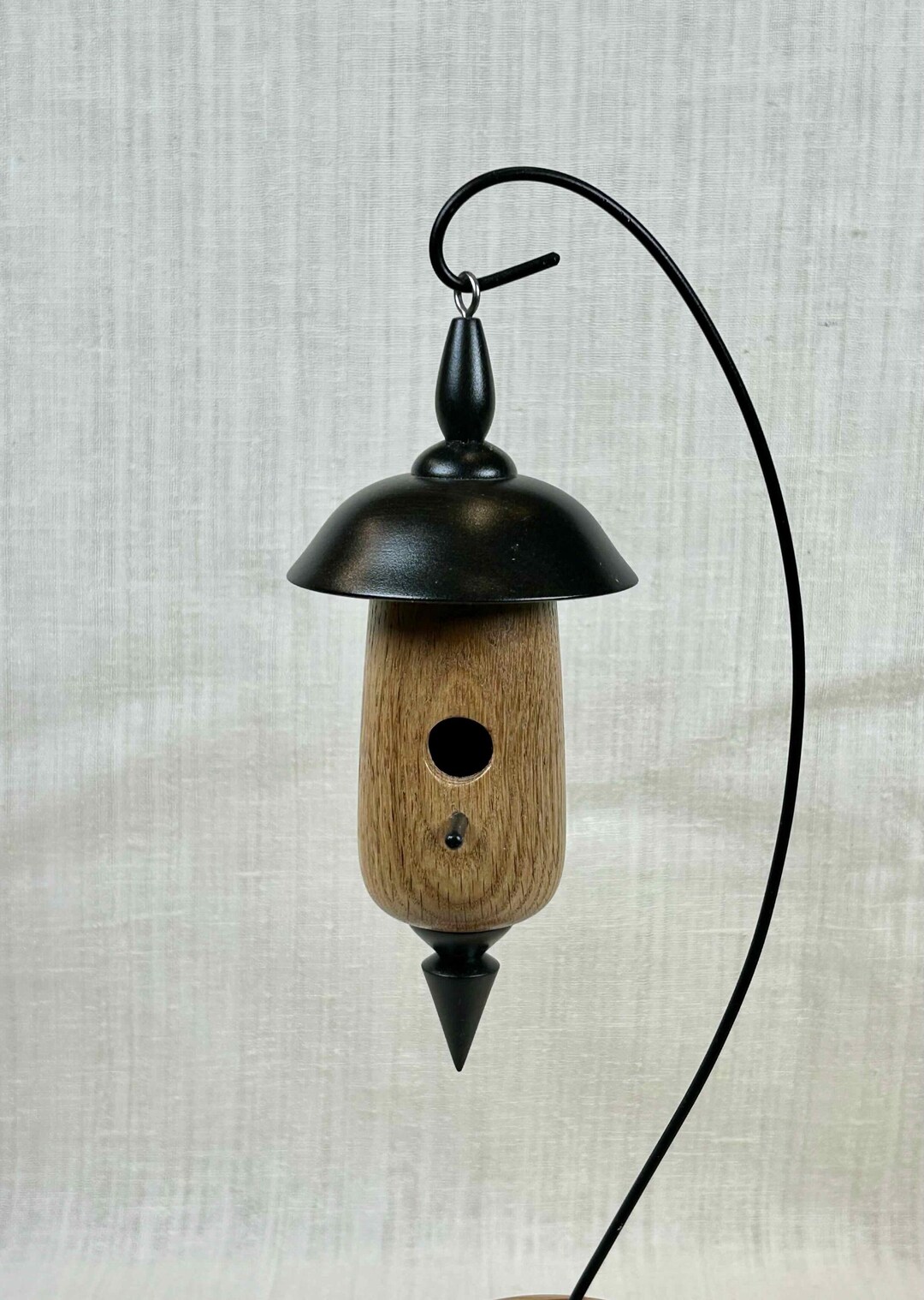 Miniature Ornamental Turned Wood Birdhouse With Stand - Etsy
