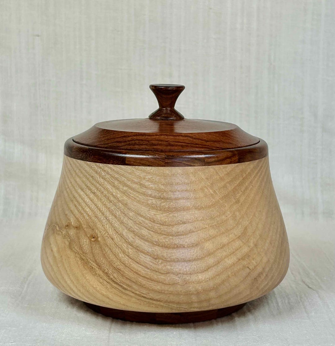 Turned Wood Lidded Ring / Keepsake Box - Etsy