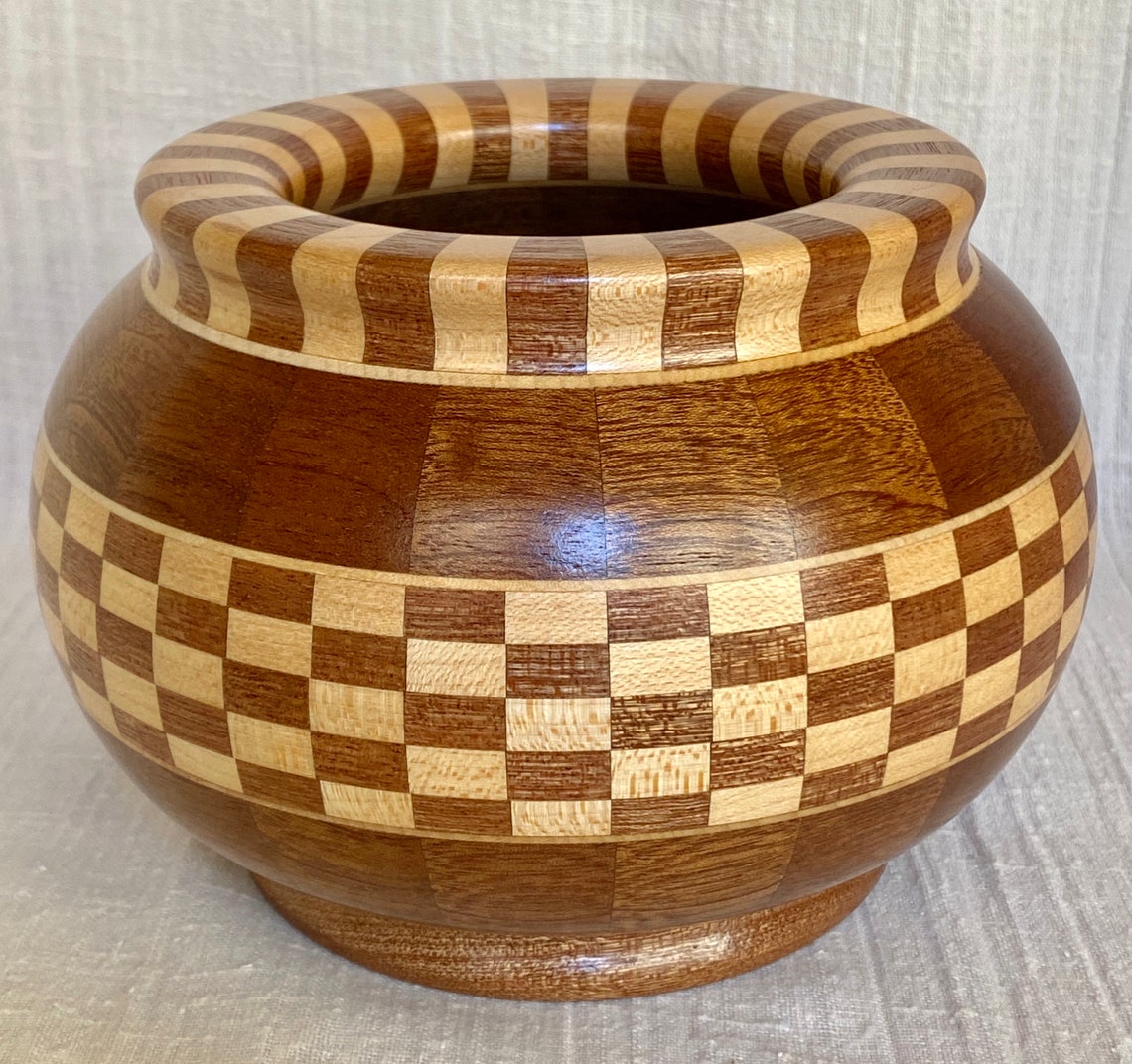 Turned Segmented Checkerboard Bowl / Hollowform - Etsy