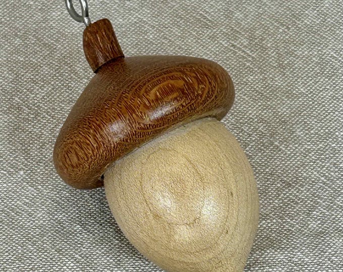 Turned Wood Acorn Christmas Ornament - Etsy