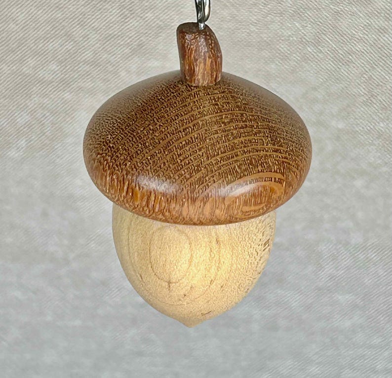 Turned Wood Acorn Christmas Ornament - Etsy