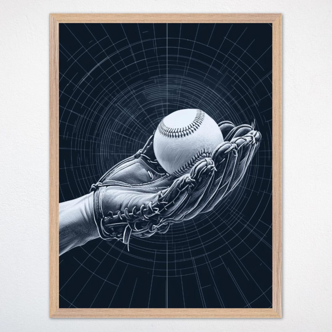 Baseball Space Art: Kids Room Sports Galaxy Canvas - Etsy