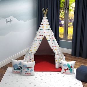 Airplane Themed Teepee, Kids Teepee, Custom Children Teepee, Kids ...
