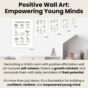 Dinosaur Wall Art, Dinosaur Poster, Kids Affirmations, Nursery Dinosaur ...