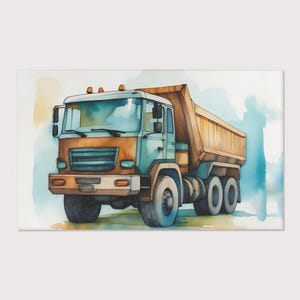 Dump Truck Rug for Nursery and Kids Rooms, Dump Truck Theme Decor, Rug ...