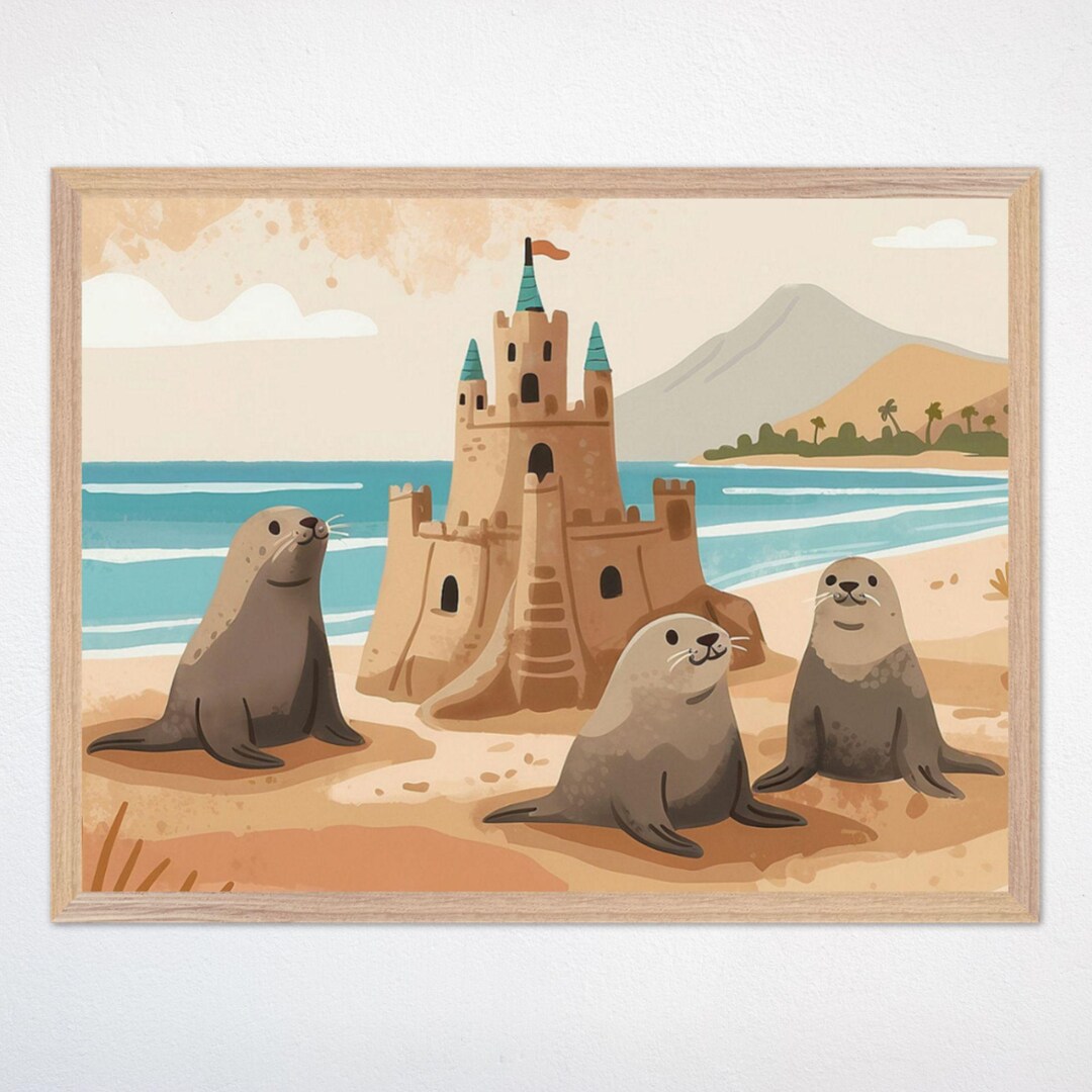Seal Wall Art for Nursery and Kids Rooms, Seal Wall Decor, Poster for ...