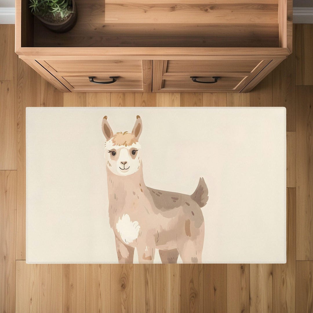 Llama Rug for Nursery and Kids Rooms, Llama Theme Decor, Rug for Kids ...