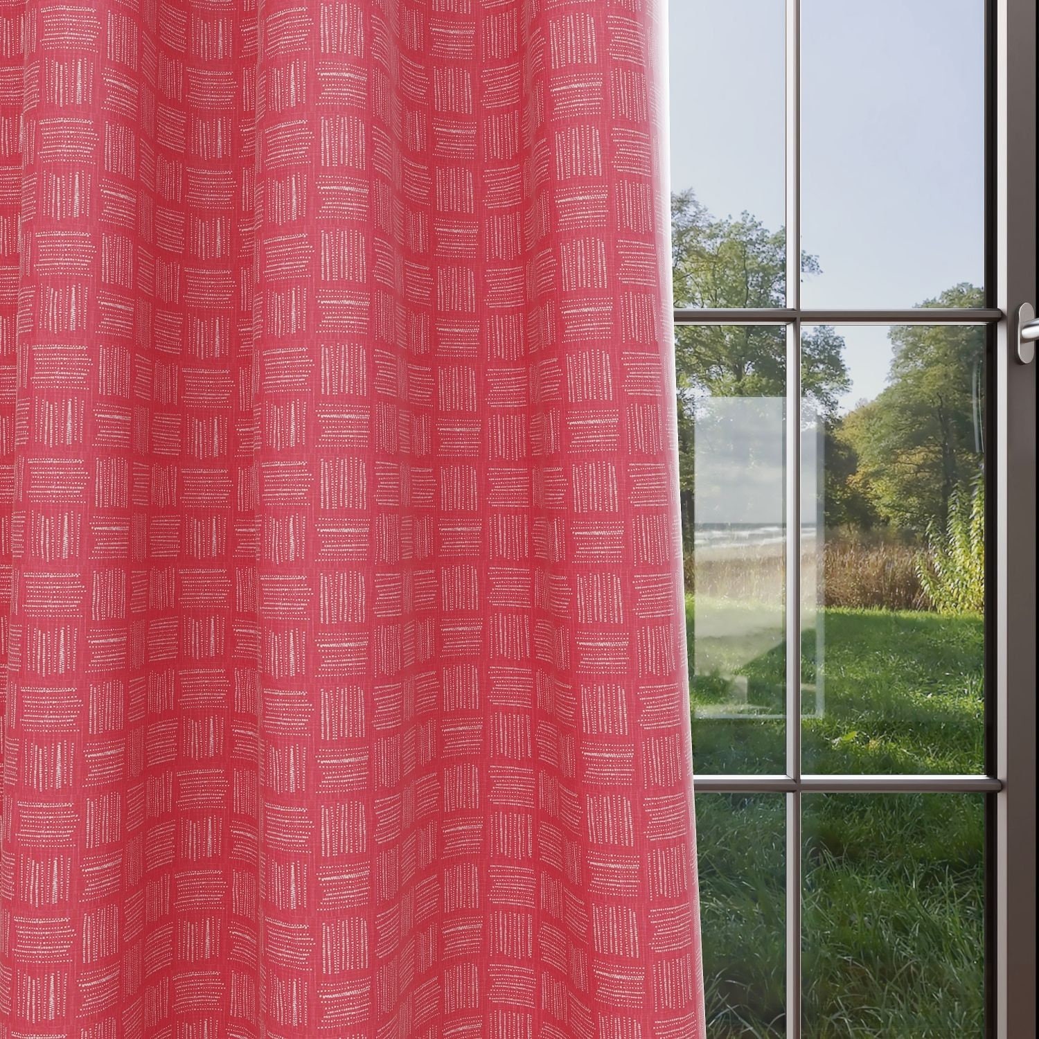 Brave Raspberry Red Curtains for Kids Bohemian Curtain - Etsy