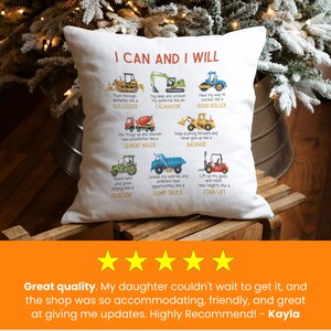 Construction Pillow Boys Affirmation, Construction Nursery Decor ...