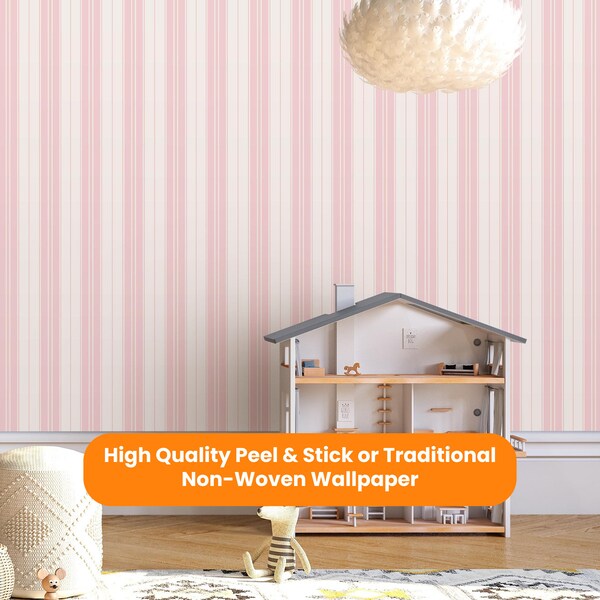 Pink Stripe Wallpaper - Etsy